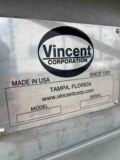 10 " Wide Vincent Corporation Dewatering Screw Press | 19488 | New Used ...