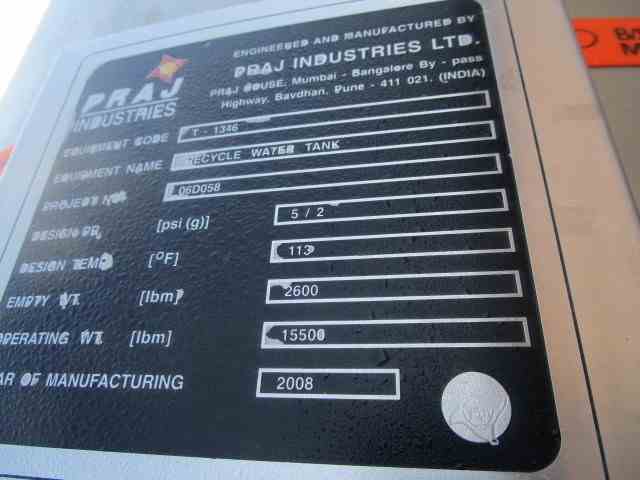 1400 Gal Praj Industries SS Pressure Vessel | 19142 | New Used and ...