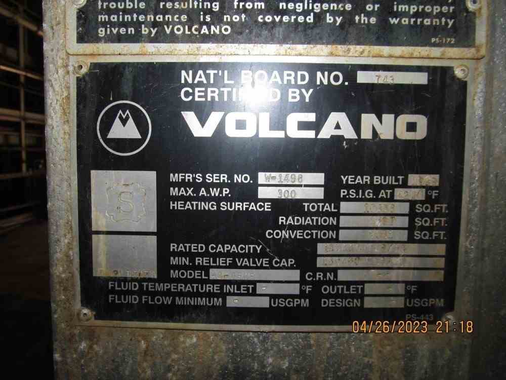 150000 LBS/HR Volcano Watertube Boiler | 21082 | New Used and Surplus ...