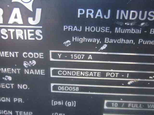 182 Gal Praj Industries SS Pressure Vessel | 19170 | New Used and ...