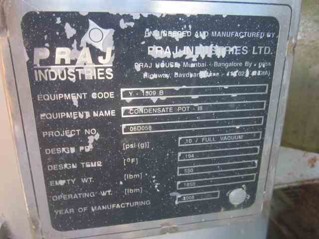 182 Gal Praj Industries SS Pressure Vessel | 19175 | New Used and ...