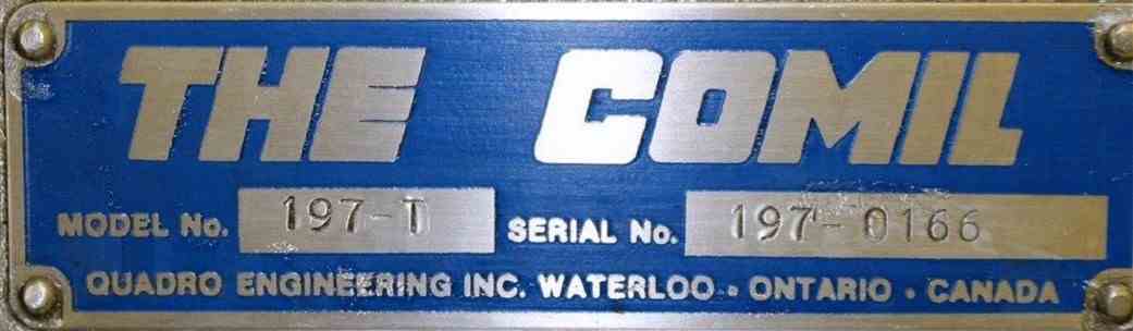 2 HP Quadro Comill 197-T | 11819 | New Used and Surplus Equipment ...