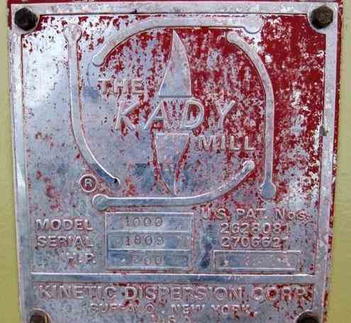 3000 Liter SS Kady Mill | 11397 | New Used and Surplus Equipment ...