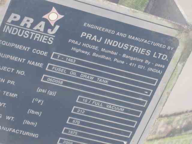 203 Gal Praj Industries SS Pressure Vessel | 19145 | New Used and ...