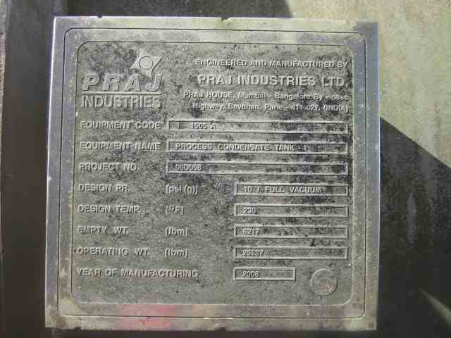 2457 Gal Praj Industries SS Pressure Vessel | 19149 | New Used and ...