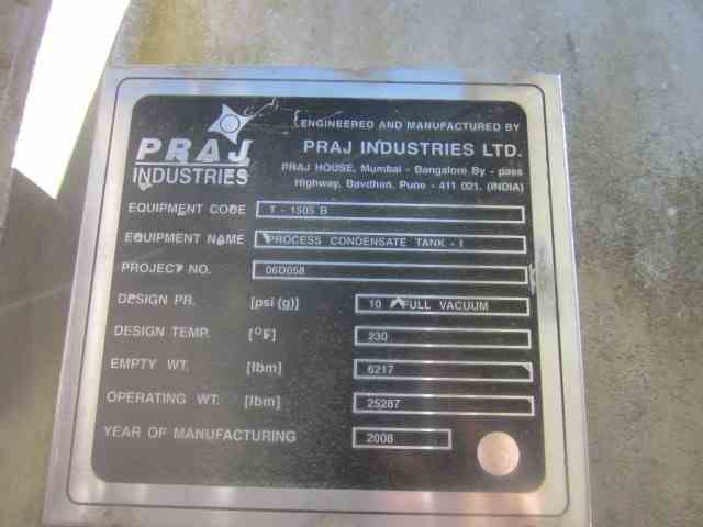 2457 Gal Praj Industries SS Pressure Vessel | 19150 | New Used and ...