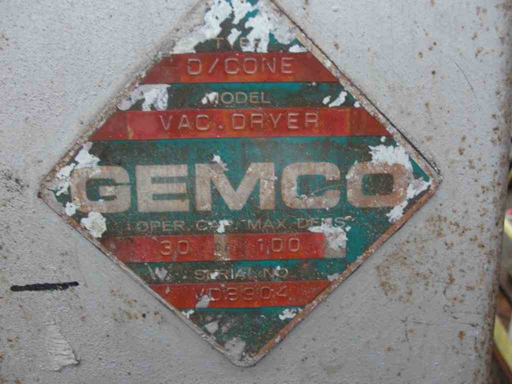 30 Cu Ft Gemco 304 SS Double Cone Conoform Vacuum Dryer | 15618 | New ...