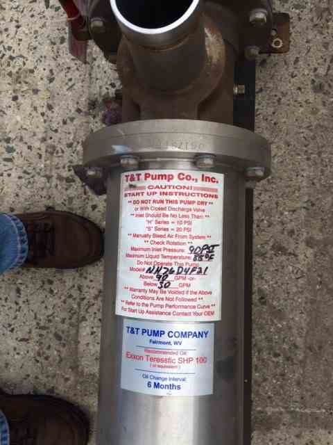 T&T Pump Co 40 HP Stainless Steel Centrifugal Pump | 11145 | New Used ...