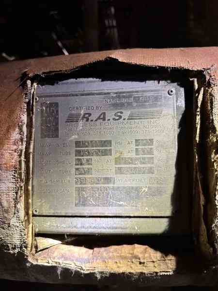 41 Sq Ft RAS Process Equipment C276 alloy Shell & Tube Heat Exchanger ...