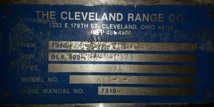 5 Gal Cleveland Range Ltd. SS Kettle | 12875 | New Used and Surplus ...