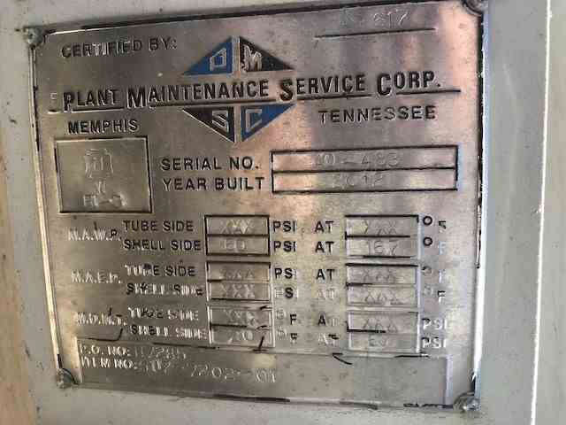 5000 Gal Plant Maintenance Service Corp 316L Stainless Steel Pressure ...