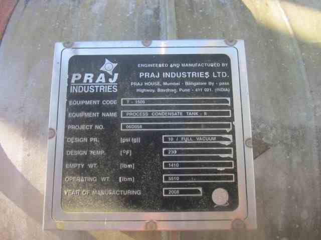 555 Gal Praj Industries SS Pressure Vessel | 19151 | New Used and ...