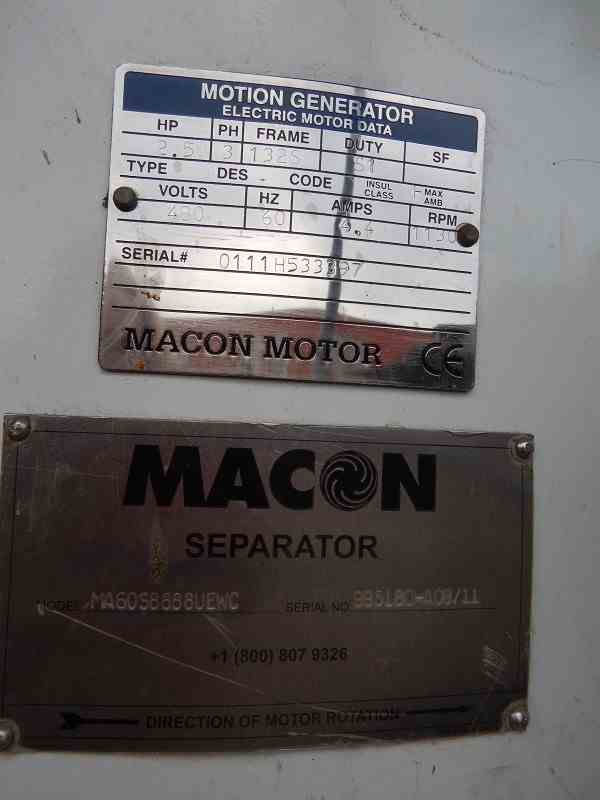 60 " Dia Macon Round Vibratory Screener | 14425 | New Used and Surplus ...