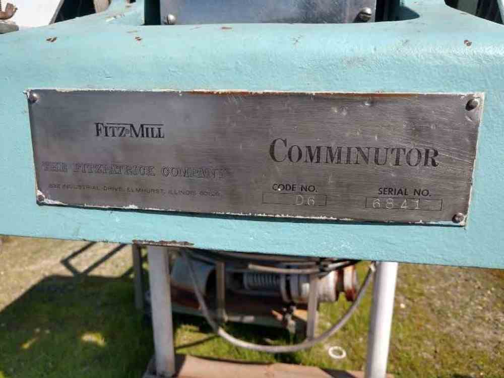 Fitzpatrick D6 10 HP Fitzmill | 15843 | New Used and Surplus Equipment ...