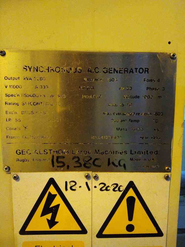 4.4 MEGAWATT SIEMENS SGT 100 MATYURE TYPHOON GAS TURBINE GENERATOR